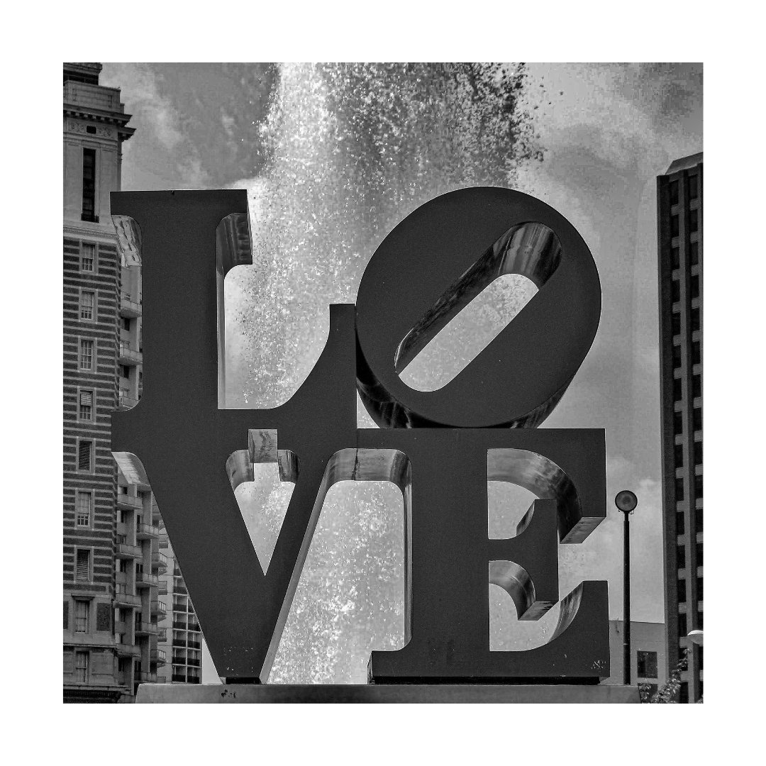 LOVE in Philly black & White LOVE Art Sculpture Digital Download - Etsy