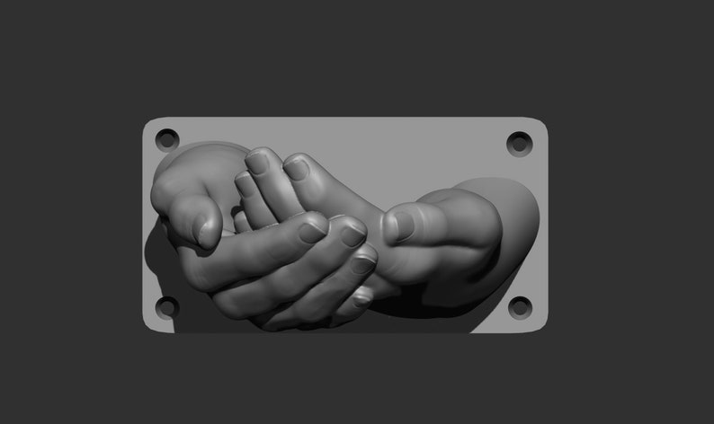STL File for 3D Printing, Hand Sculpture 3D Model, Two Hands Wall Decor ...