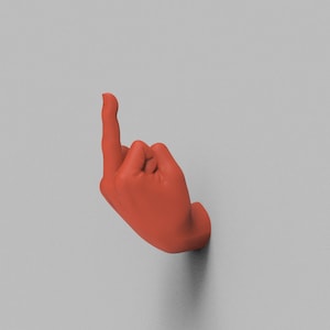 Middle Finger STL Files, Wall Sculpture 3D Printable Model, 3D Print ...