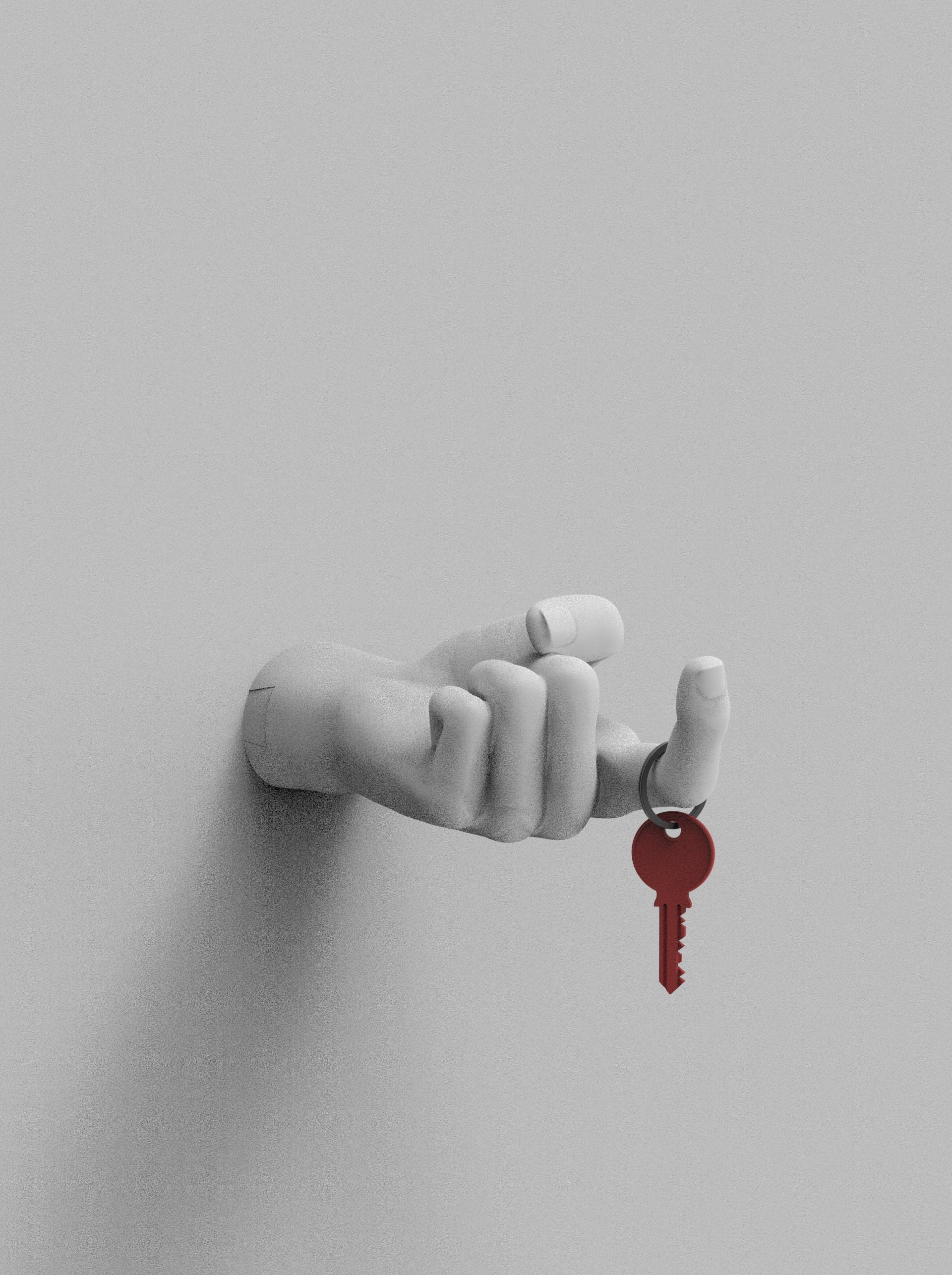 Key Holder STL File, Hand Sculpture 3D Printable Model, 3D Print File ...