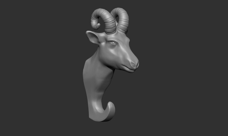 Goat Wall Hook 3D Printable Model, STL Files for 3D Printing, Wall ...