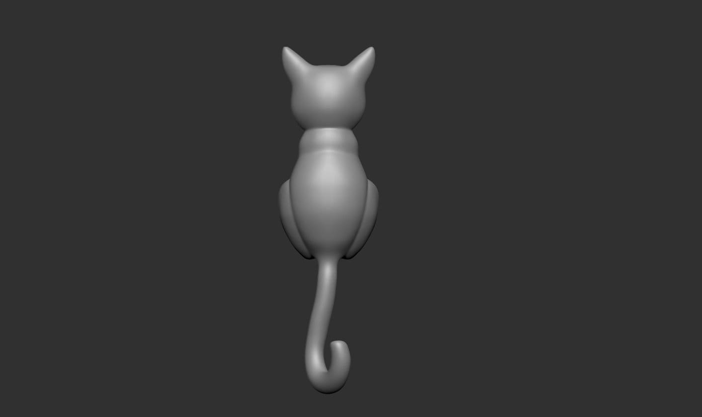 3D Printable STL File, Cat Wall Hook 3D Print Model, 3D Digital STL ...