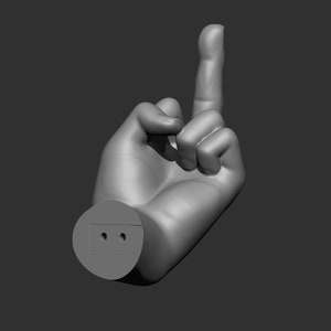 Middle Finger STL Files, Wall Sculpture 3D Printable Model, 3D Print ...