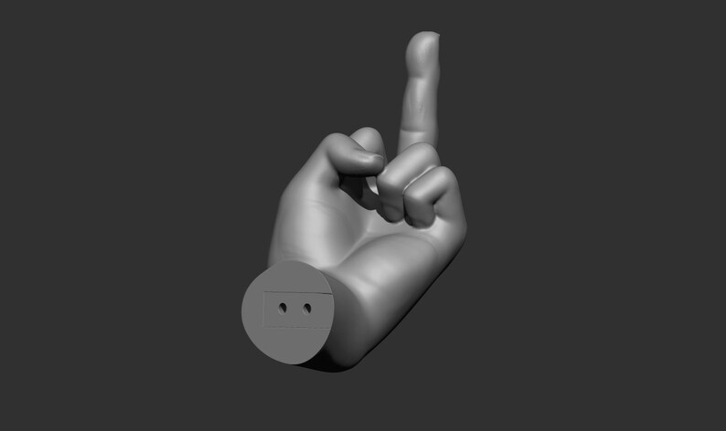 Middle Finger STL Files, Wall Sculpture 3D Printable Model, 3D Print ...