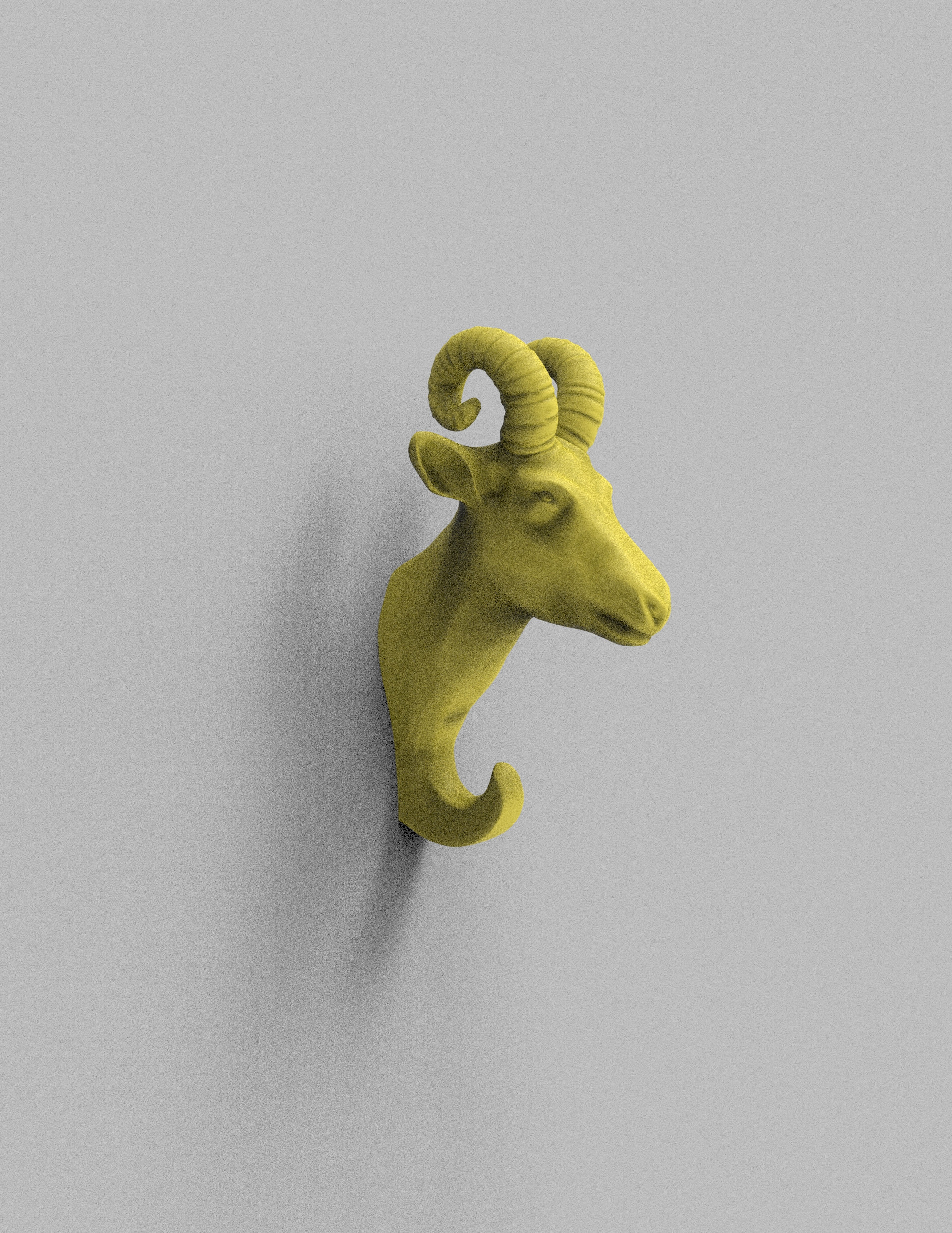 Goat Wall Hook 3D Printable Model, STL Files for 3D Printing, Wall ...