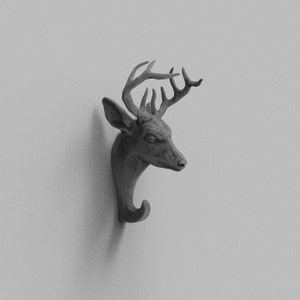 Deer Wall Hook 3D Print File, STL Files for 3D Printing, Wall Sculpture ...
