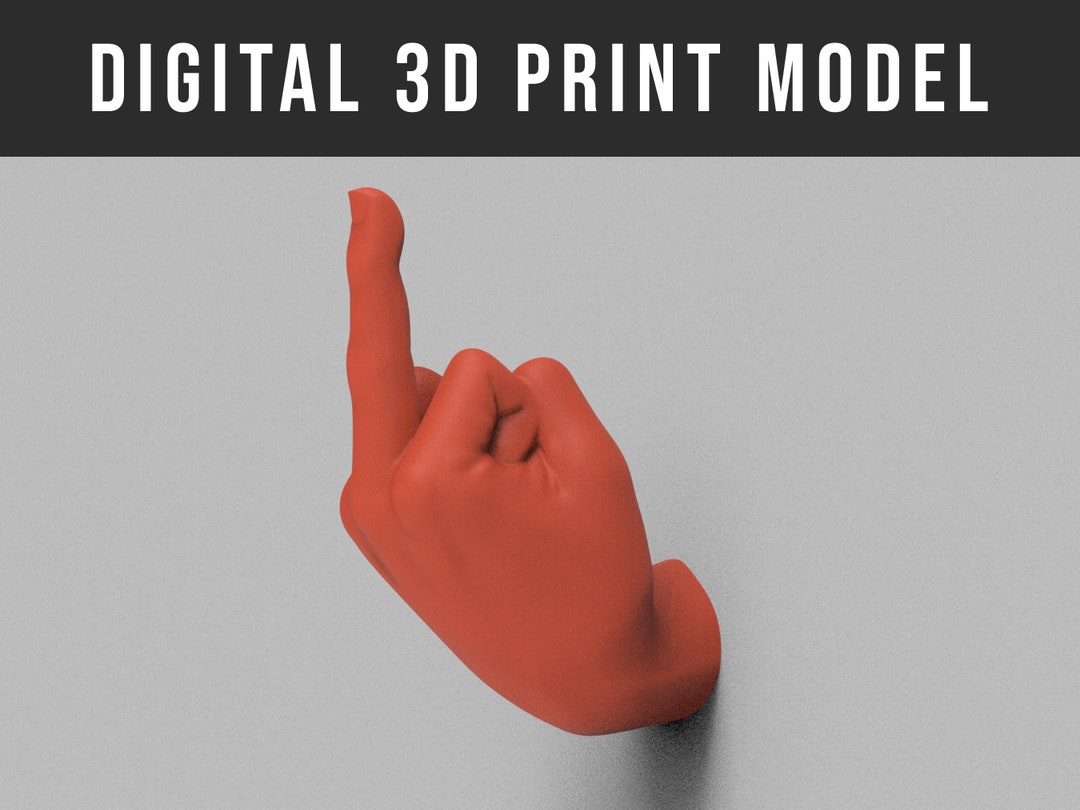Middle Finger STL Files Wall Sculpture 3D Printable Model 3D - Etsy