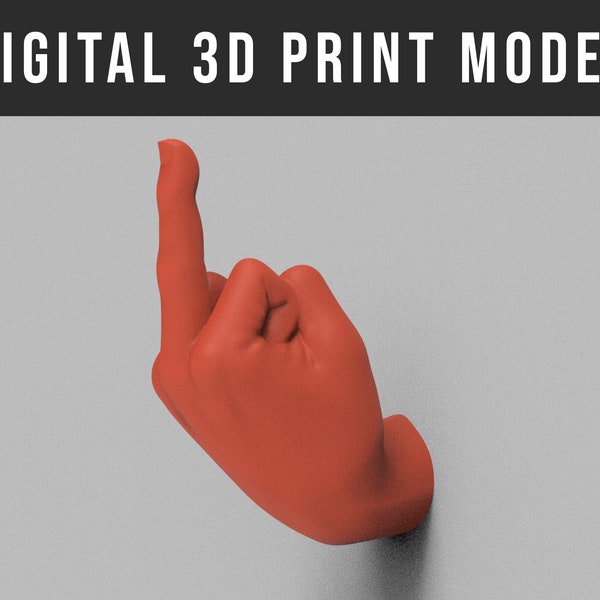 Middle Finger 3d Model - Etsy