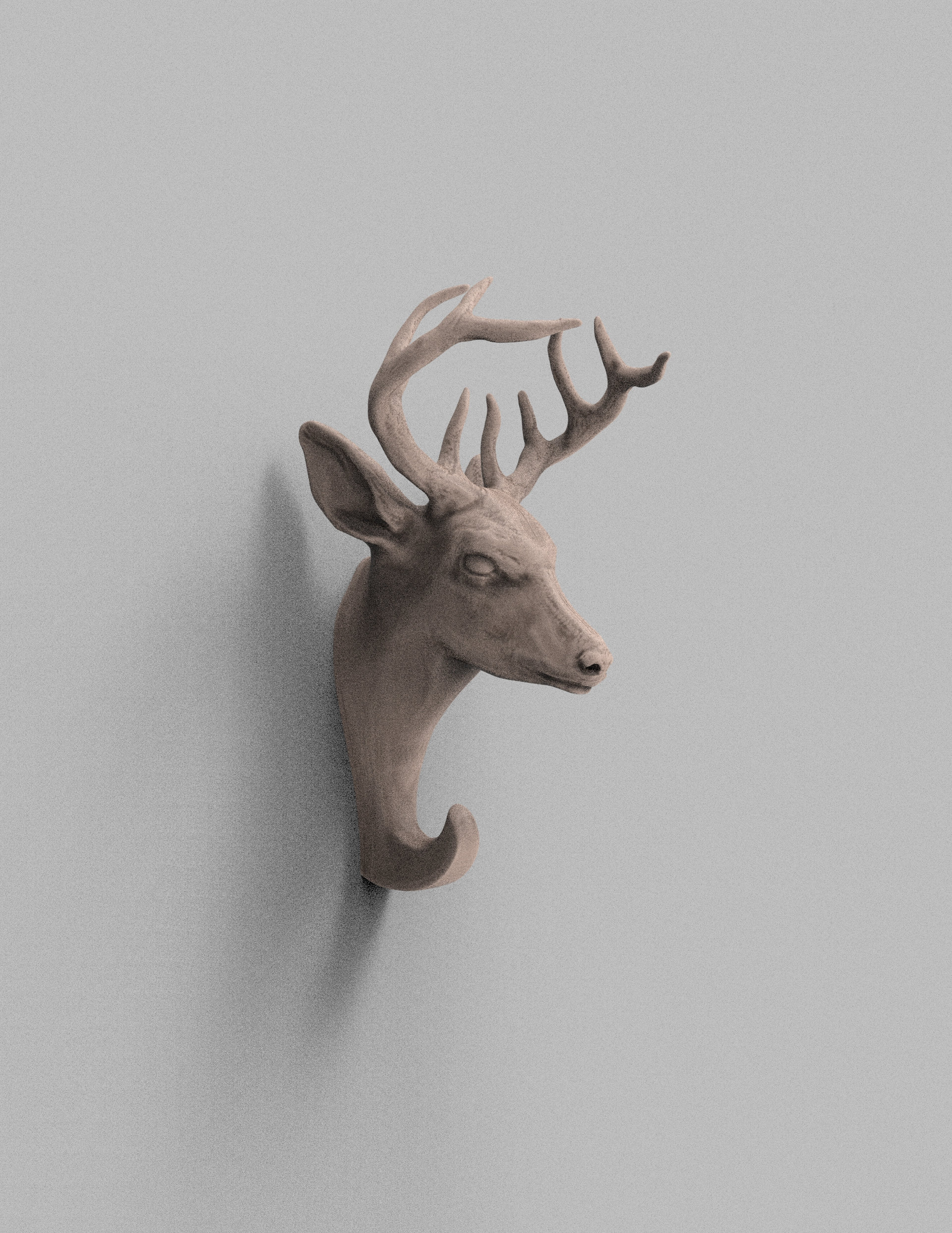 Deer Wall Hook 3D Print File, STL Files for 3D Printing, Wall Sculpture ...