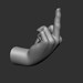 Middle Finger STL Files, Wall Sculpture 3D Printable Model, 3D Print ...