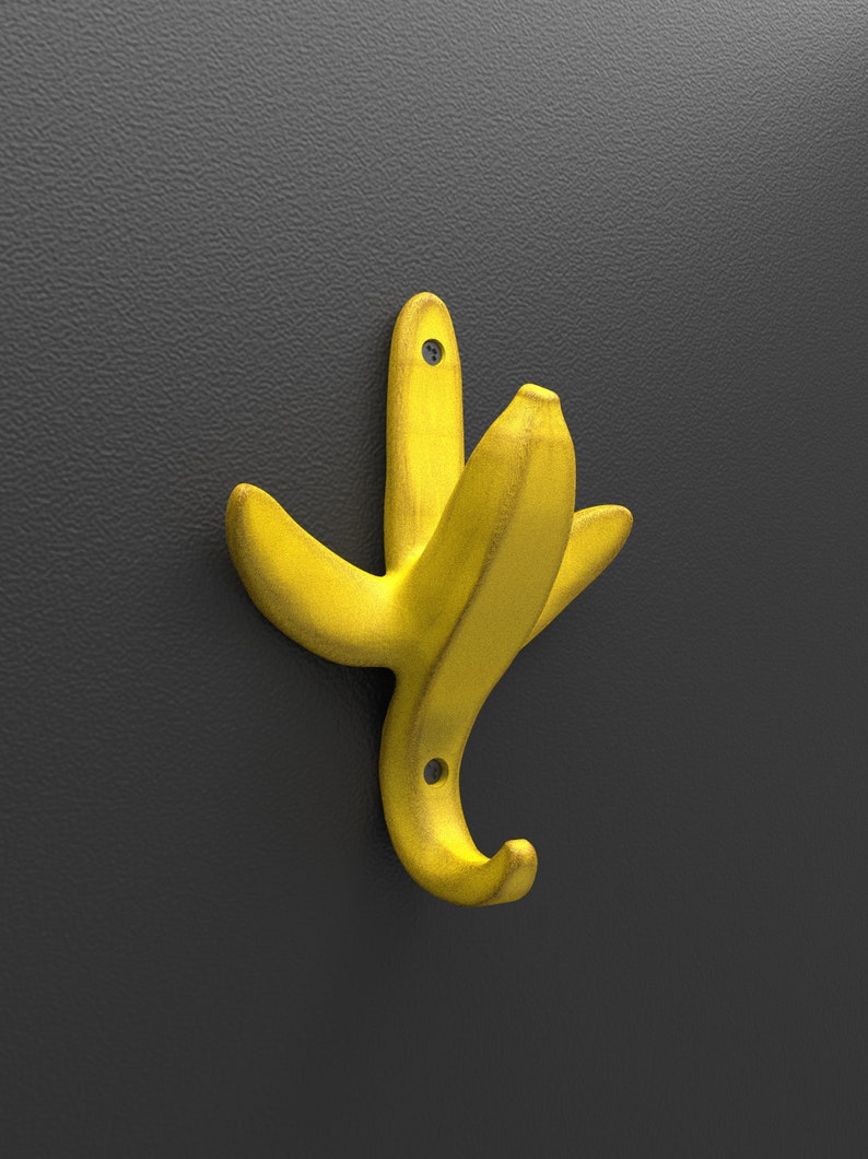 Banana Wall Hook, 3D PRINT STL FILES | Home Decor Gift | Coat Hanger ...