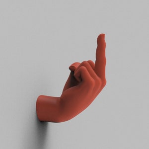 Middle Finger STL Files, Wall Sculpture 3D Printable Model, 3D Print ...