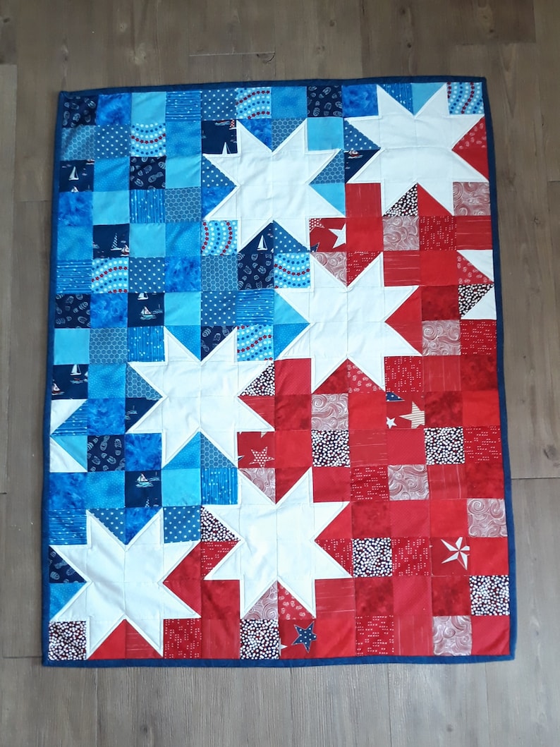 Star-spangled Baby Quilt Top Pattern - Etsy