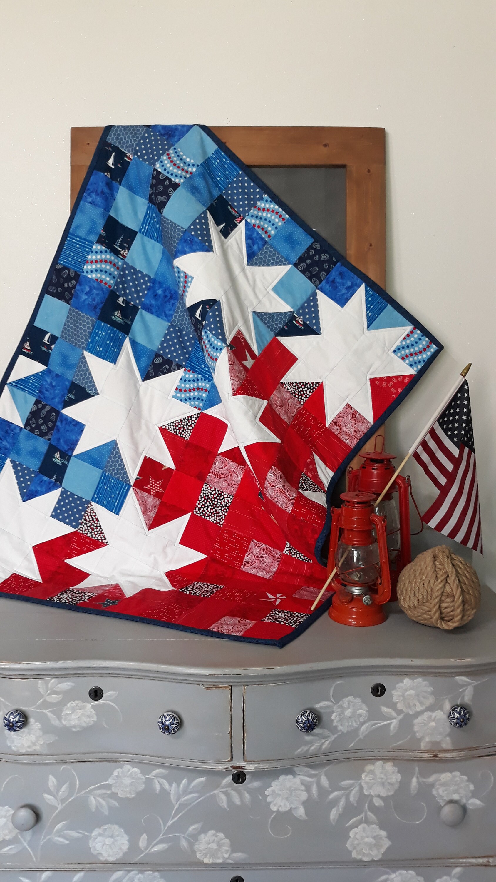 Star-spangled Baby Quilt Top Pattern - Etsy