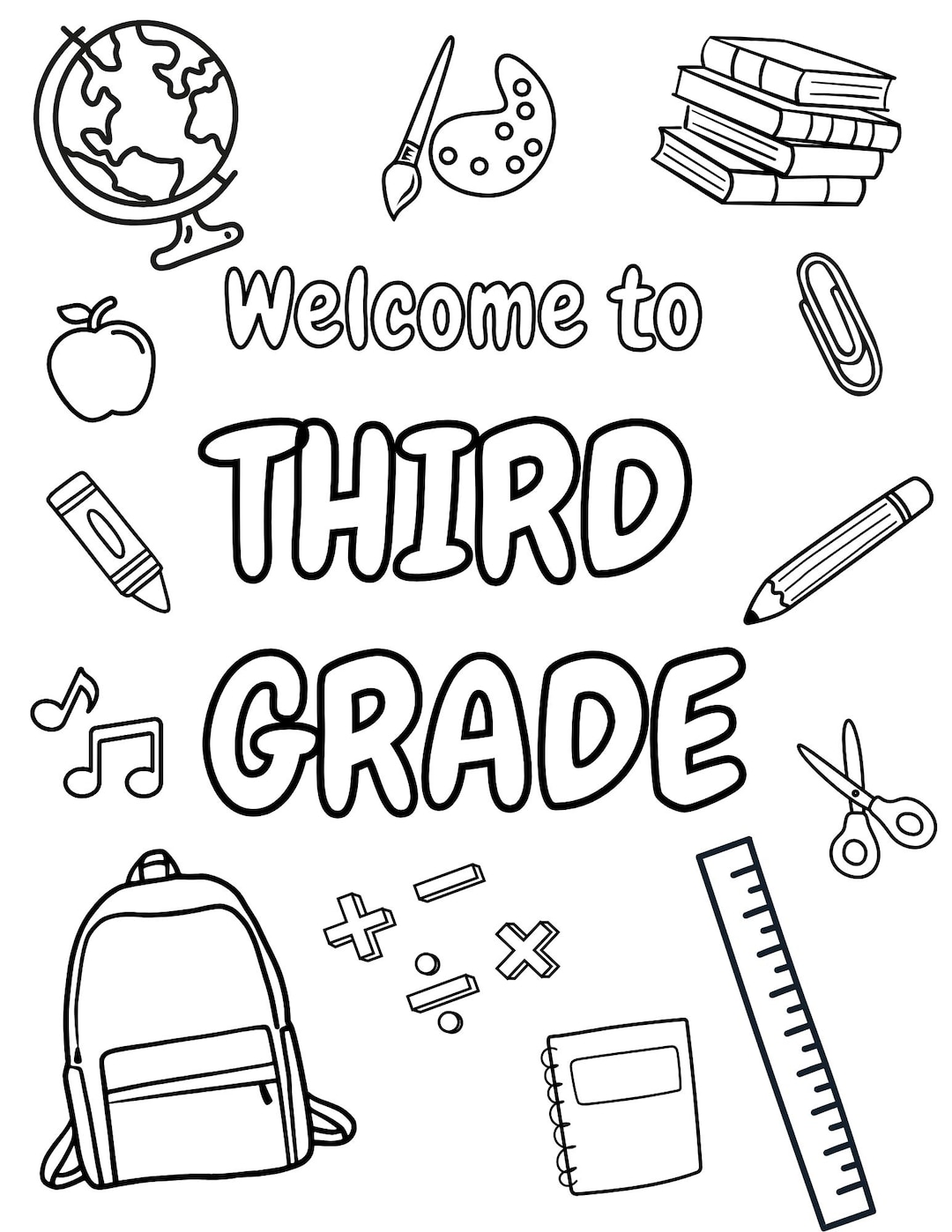 Welcome to Third Grade Back to School Packet - Etsy
