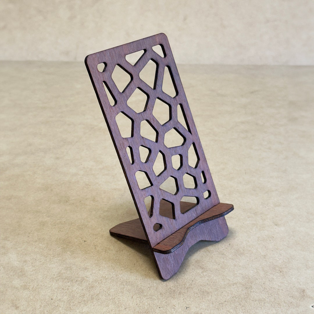 Laser Engraved Phone Stand - Australian Jarrah Plywood - Free Laser ...