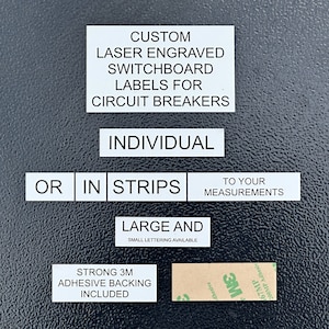 Custom Switchboard, Powerpoint, CB Labels - Laser Engraved Traffolyte Two-tone Plastic ...