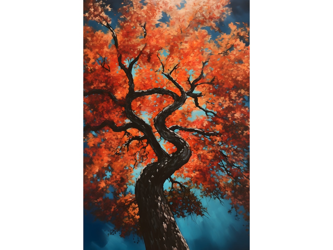 Japanese Maple Tree Art Print: Modern Home Wall Decor (digital Download ...
