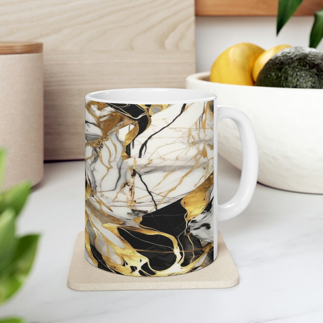 11oz Marble Design Mug, Gift for Her, Housewarming Gift, Marble Home ...