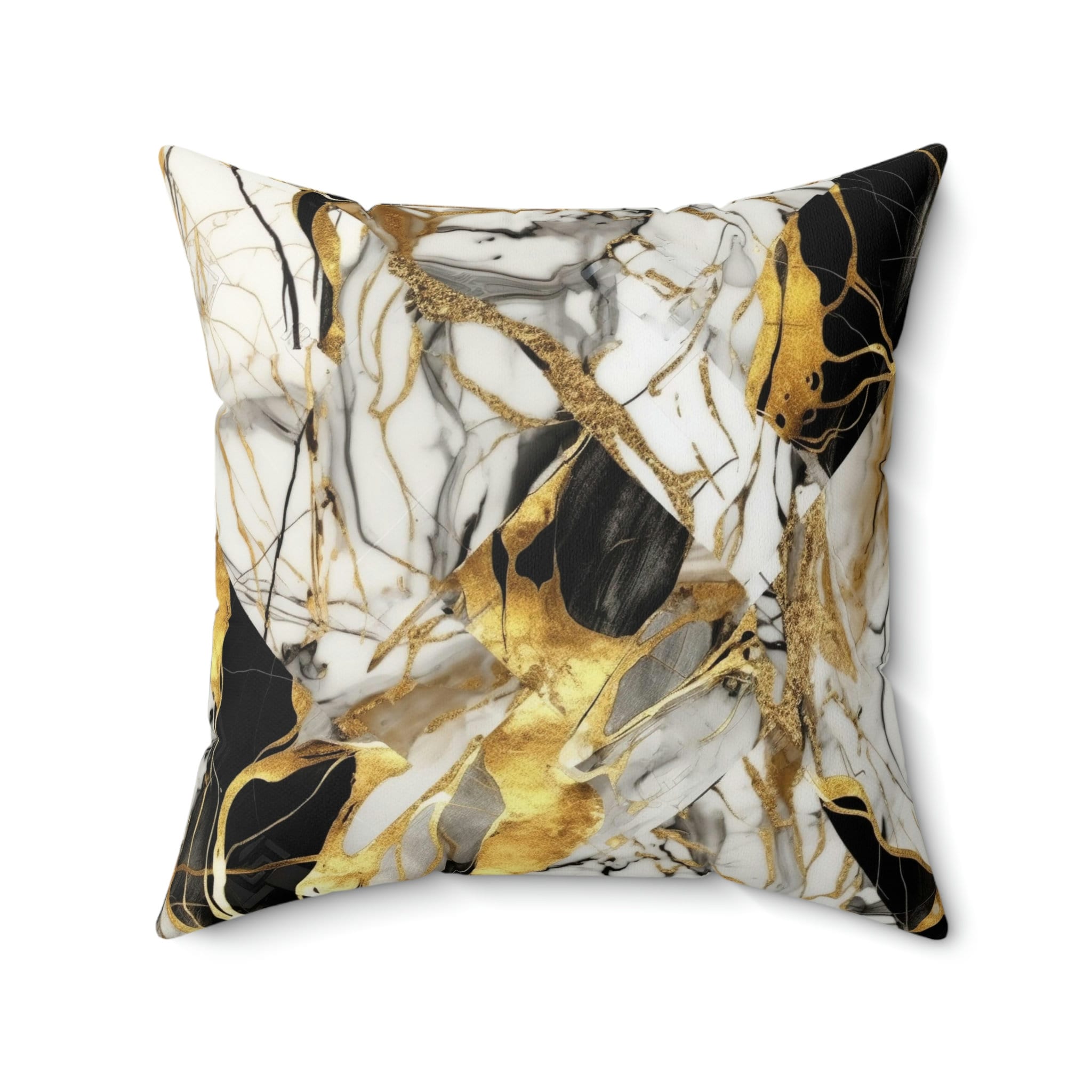 Black and Gold Marble Pillow, Modern Home Decor, Abstract Art Pillows ...