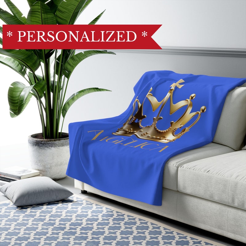 Royal Blue Throw Blanket - Etsy
