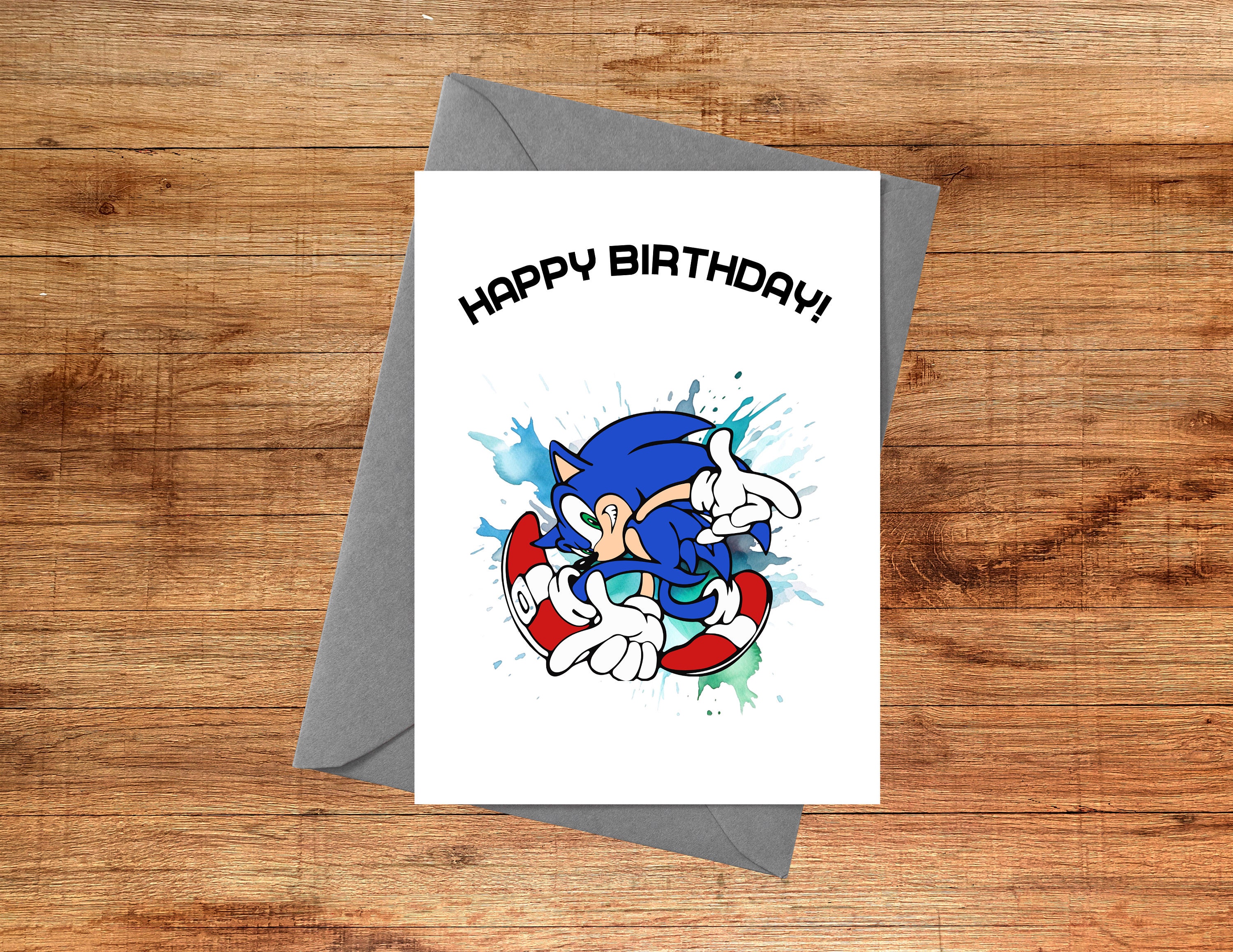 Sonic the Hedgehog Birthday Card Gamer Birthday Card - Etsy