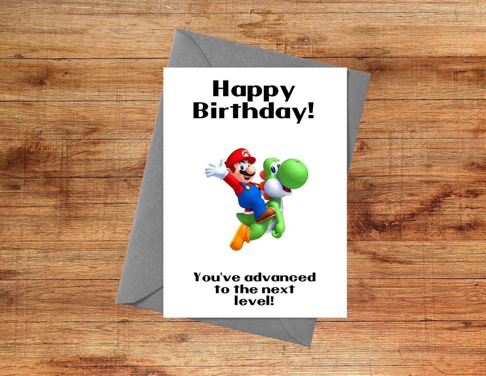 Super Mario Birthday Card Gamer Birthday Card Printable Birthday Card ...