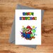 Super Mario Birthday Card Gamer Birthday Card Printable Birthday Card ...