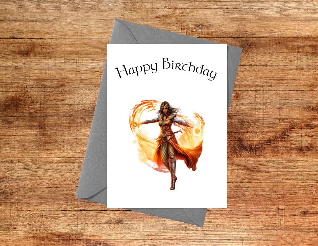 Mage Birthday Card Dungeons and Dragons Birthday Card Digital Download ...