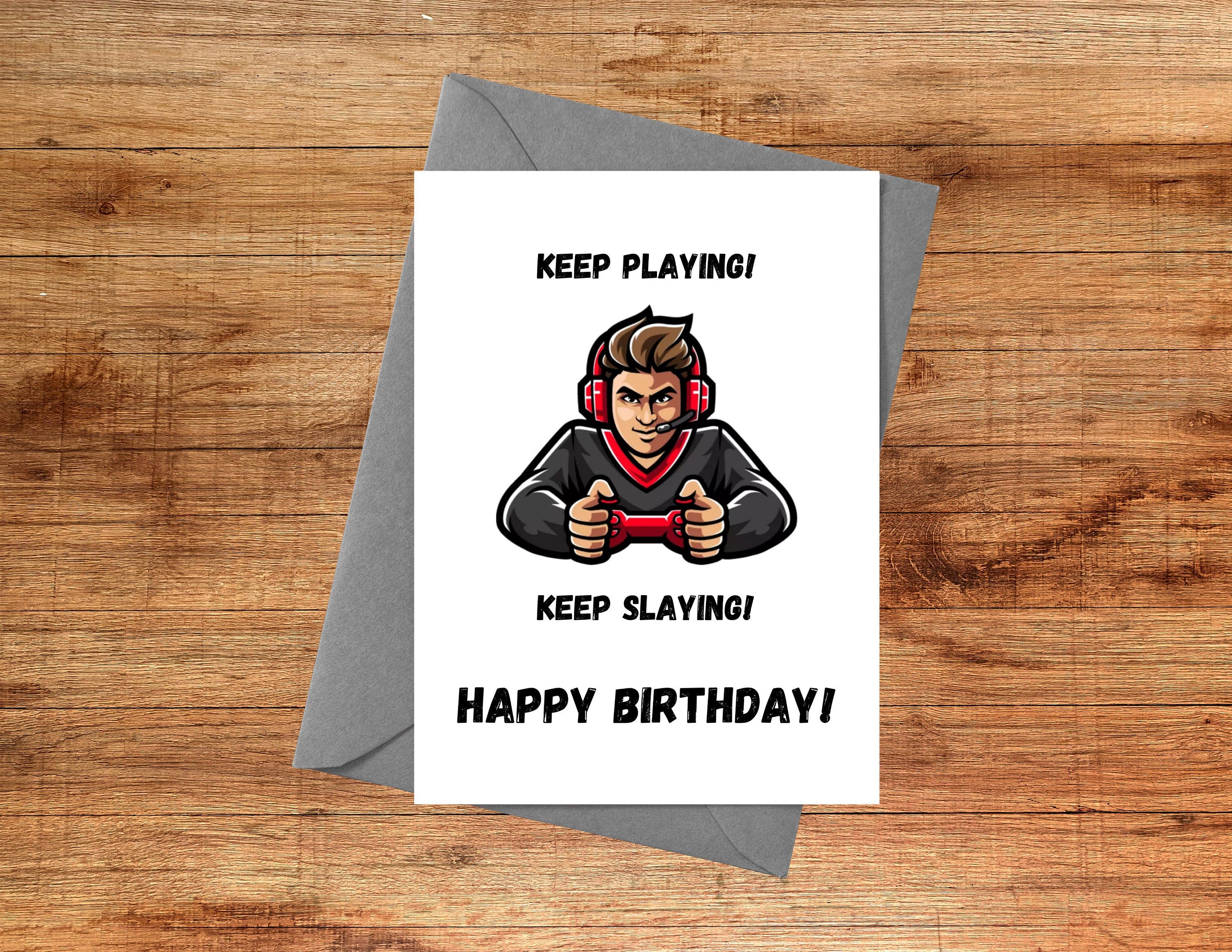 Gaming Birthday Card Gamer Birthday Card Video Game Birthday Card ...