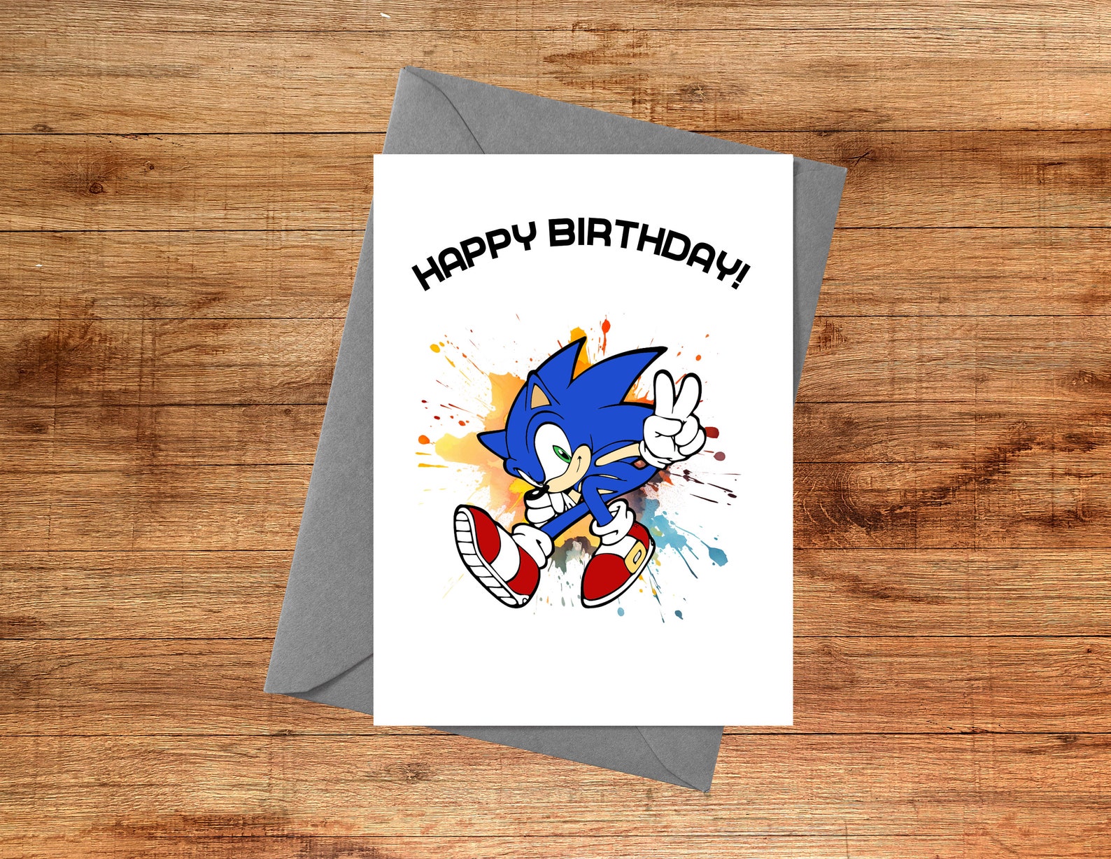 Sonic the Hedgehog Birthday Card Gamer Birthday Card Printable Birthday ...