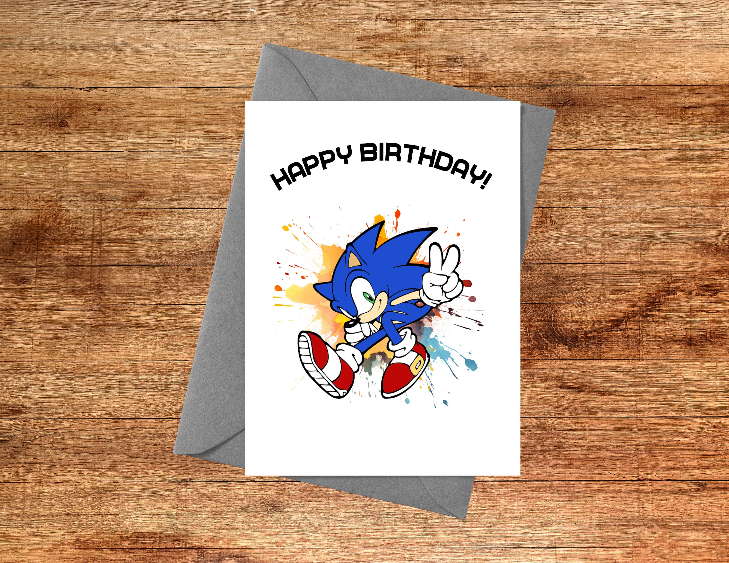 Sonic the Hedgehog Birthday Card Gamer Birthday Card Printable Birthday ...