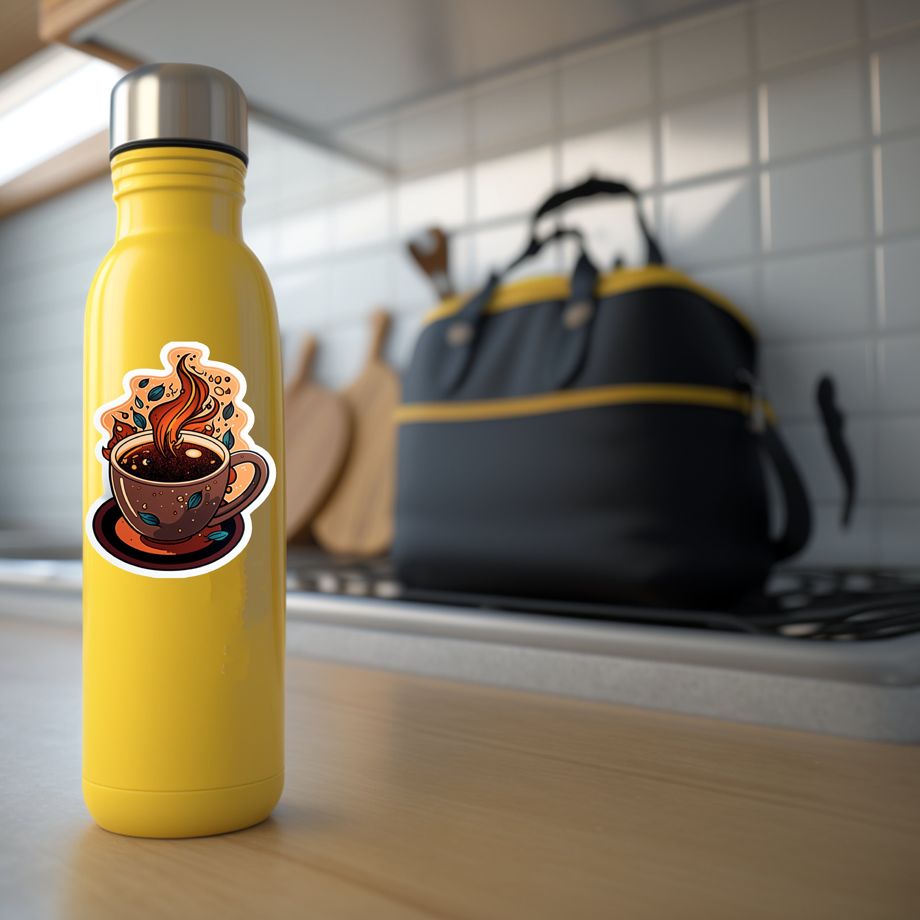 Hot Cappuccino Sticker, Coffee Lover, Cappuccino, Coffee , Sticker ...