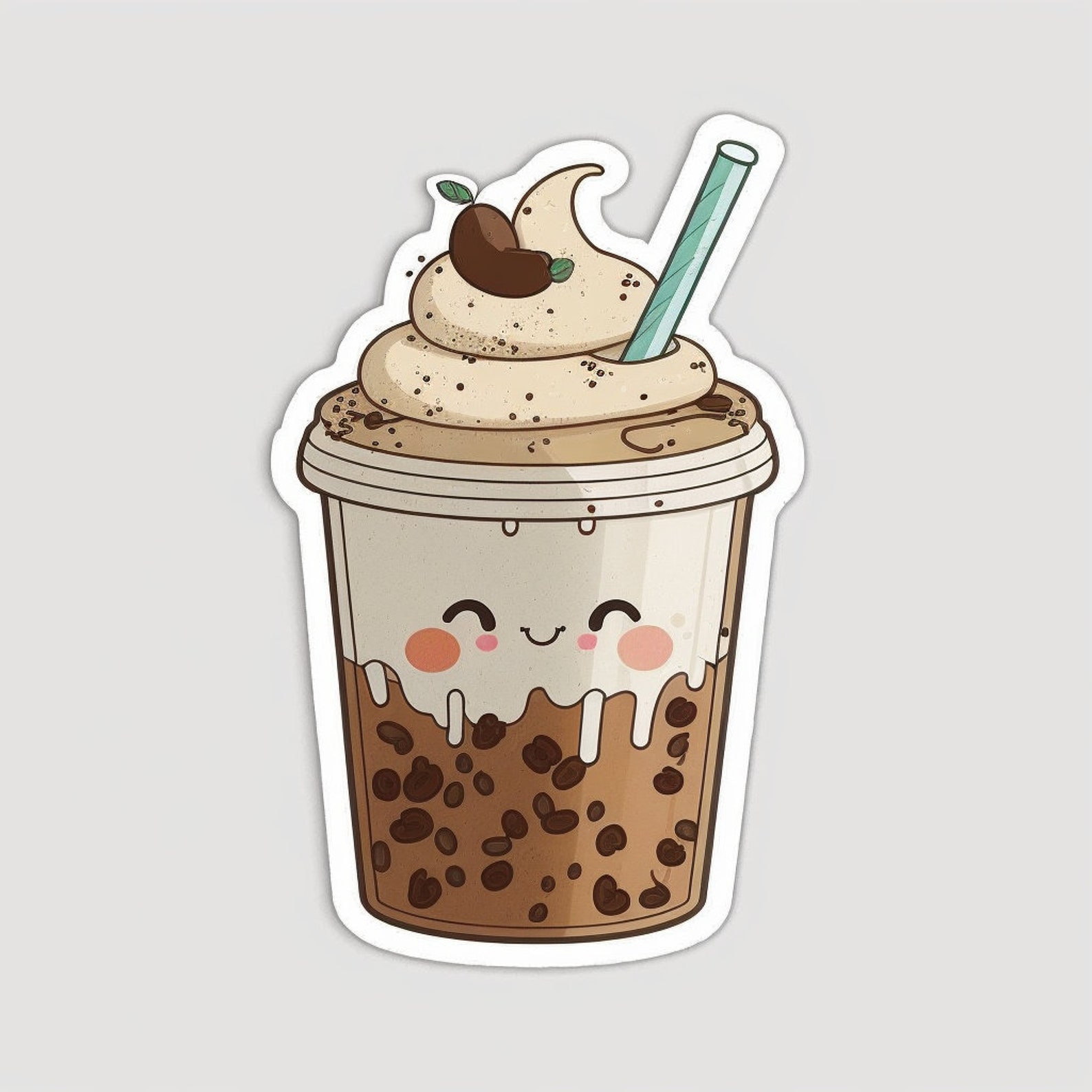 Coffee Sticker, Coffee Lover , Phone Sticker, Frappuccino, Sticker ...