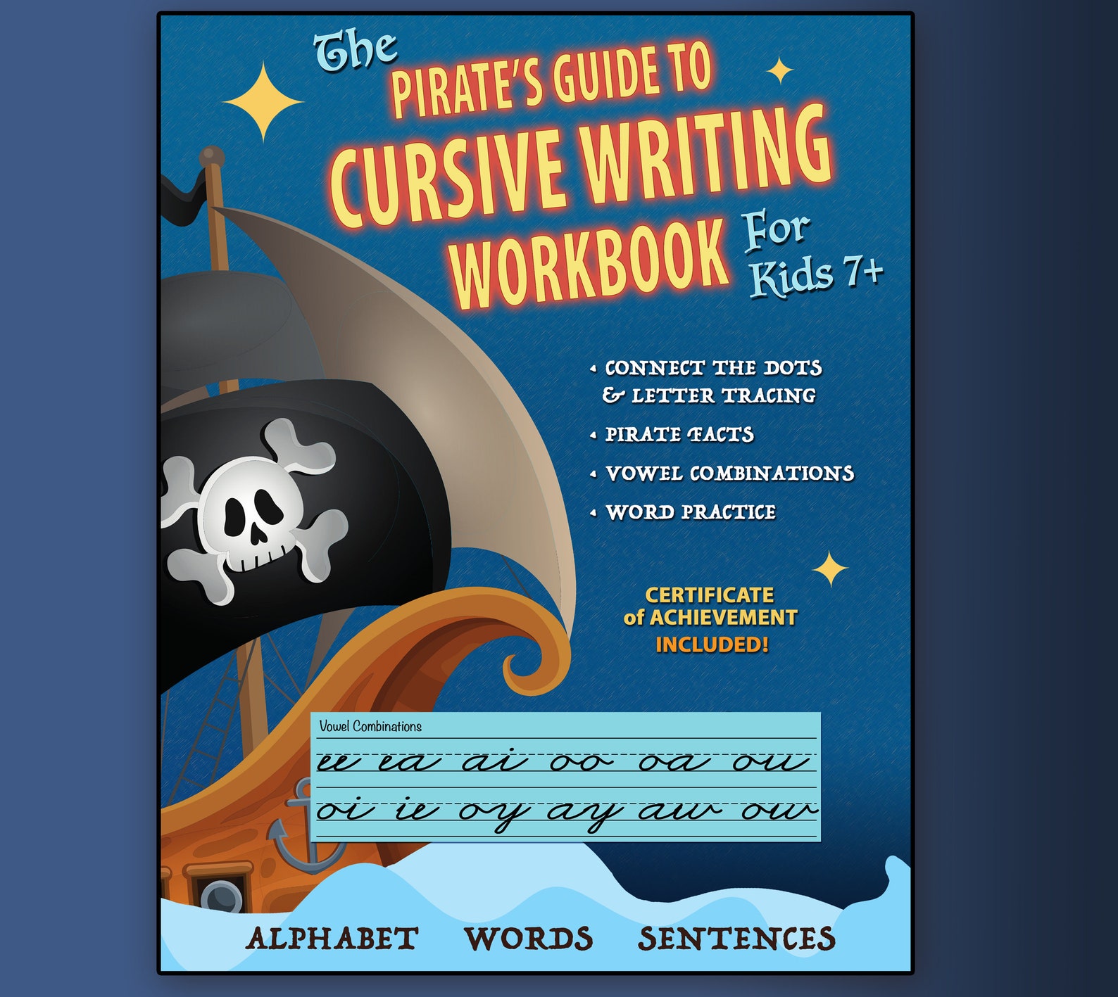 Pirate Cursive Handwriting Workbook: Kids Script Practice - Etsy