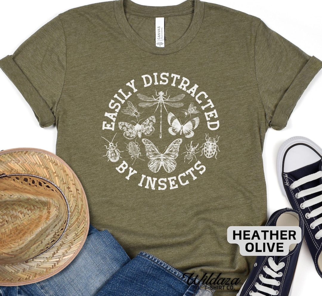 Easily Distracted by Insects Vintage Insect T-shirt, Bug Shirt ...