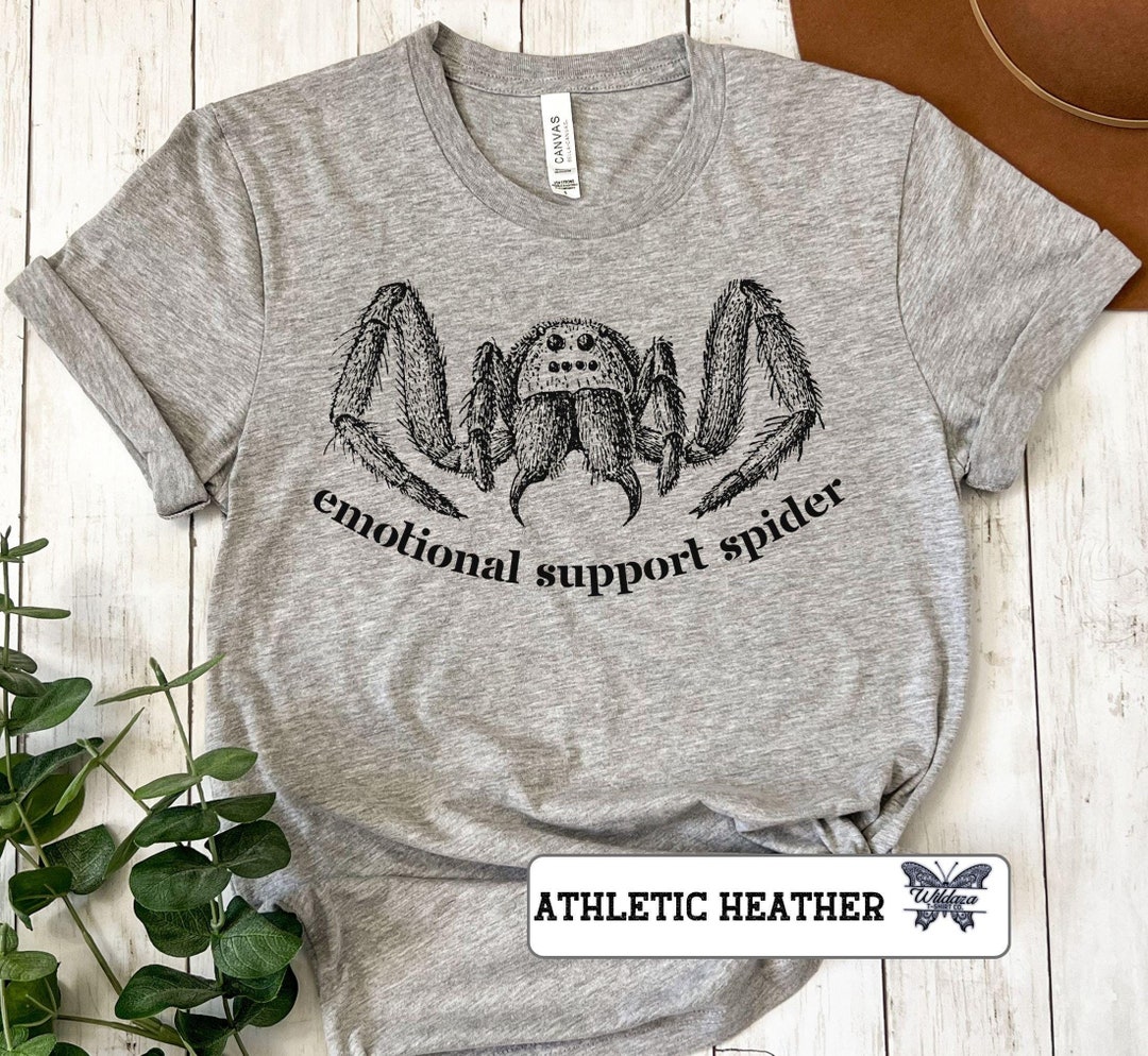 Emotional Support Spider T-shirt, Gifts for Arachnid Lovers, Cute Funny ...