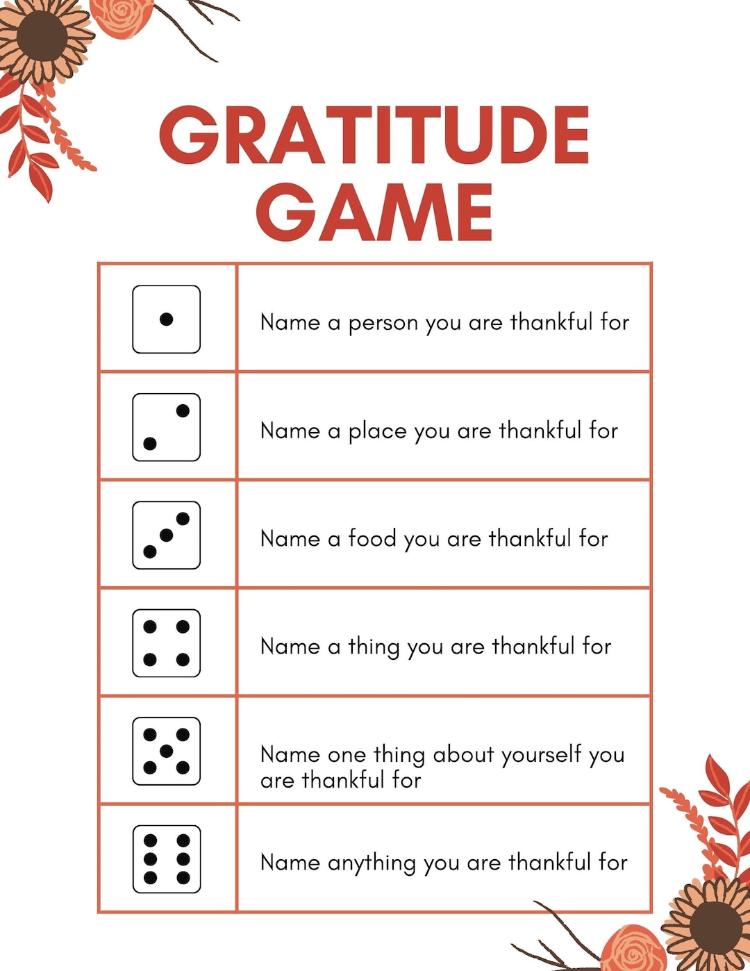 Gratitude Game - Etsy