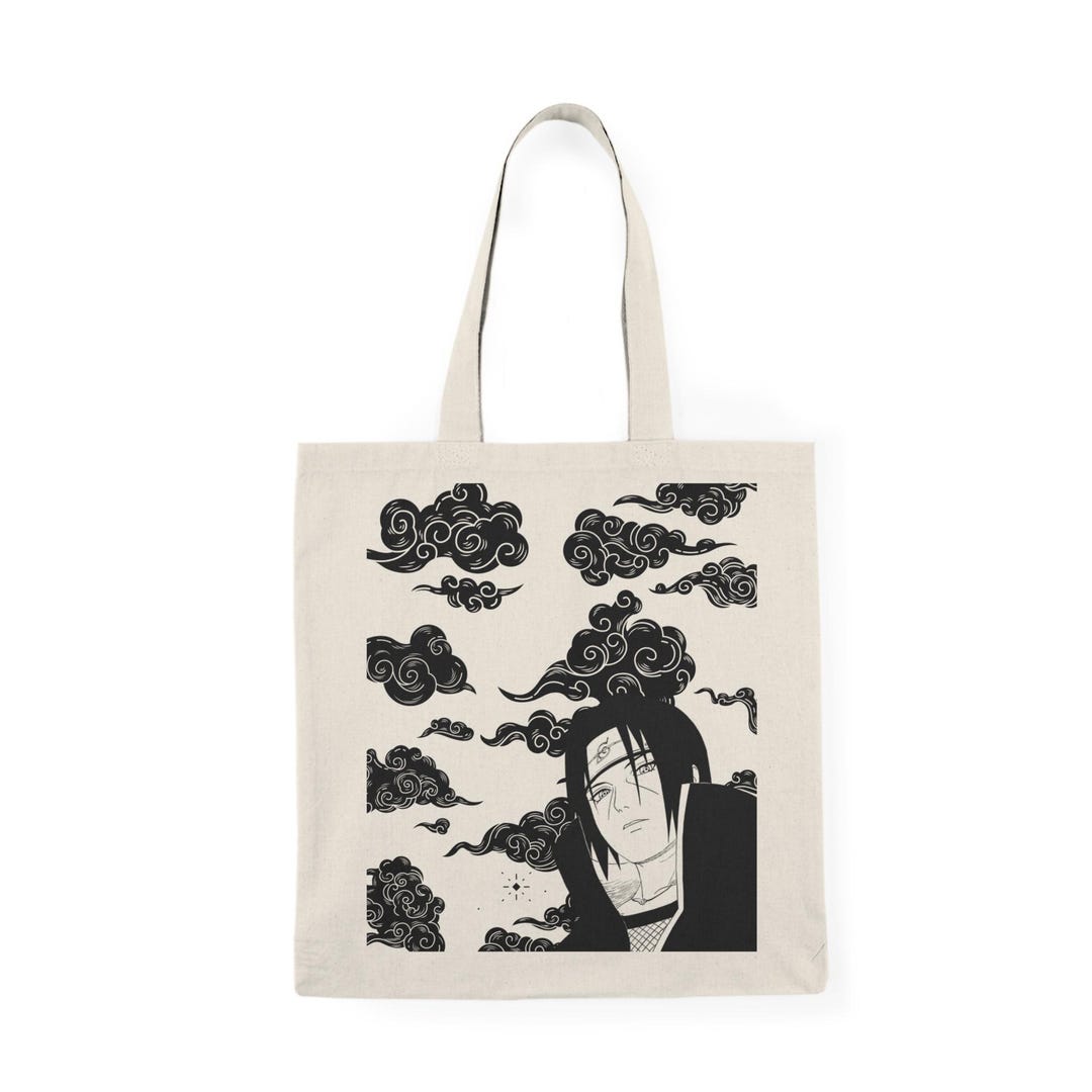 Itachi Uchiha Tote Bag With Akatsuki Cloud Design Stylish & Functional ...