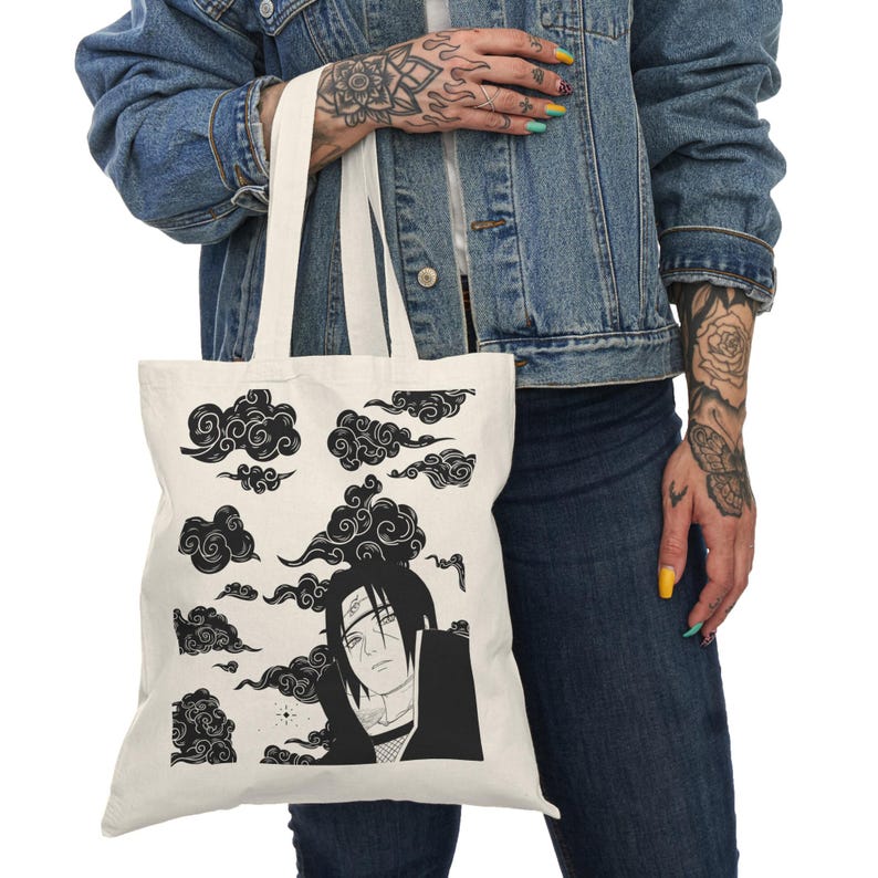 Itachi Uchiha Tote Bag With Akatsuki Cloud Design Stylish & Functional ...
