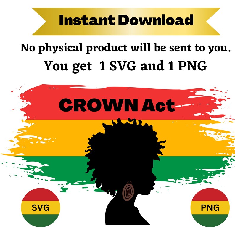 CROWN Act Svg L Png L Freeish L File for Cricut L Black - Etsy