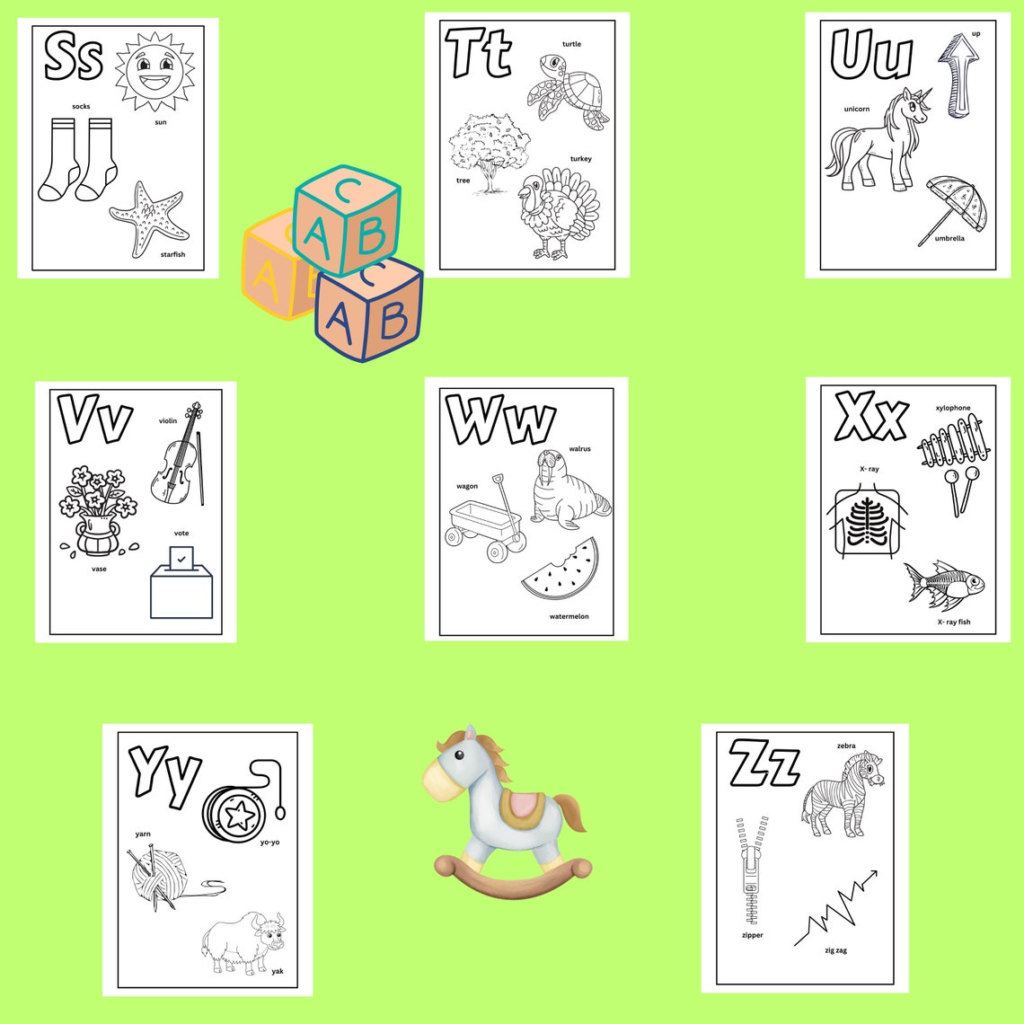 26 Alphabet Coloring Pages L Preschool L Pre-k L Kindergarten L Letter ...