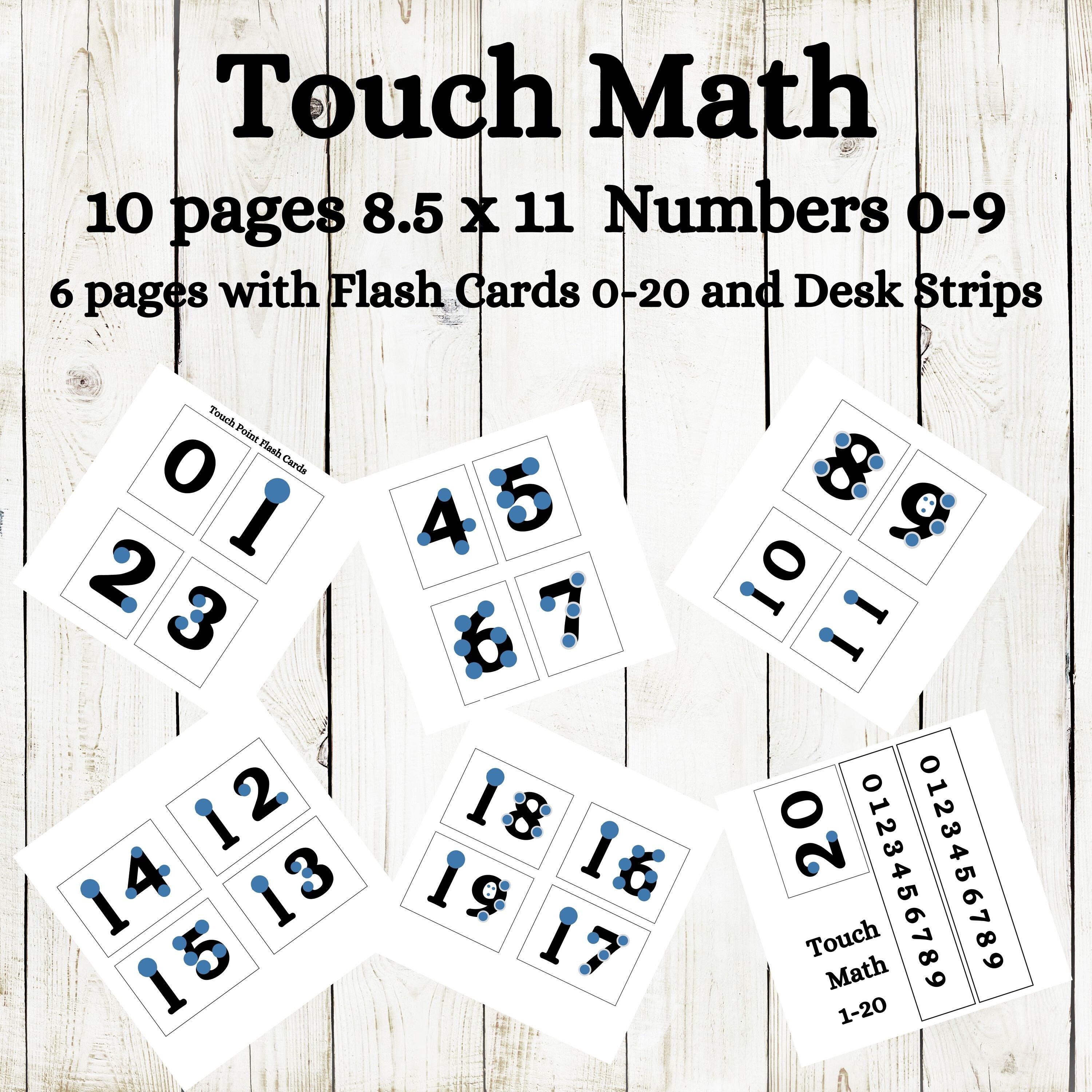 Touch Math, Number Posters, SPED, Elementary, Math Posters, Classroom ...