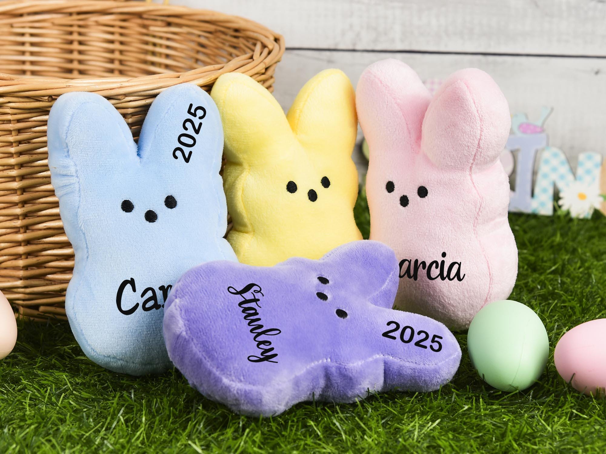 Personalized 2026 Easter Bunny Peeps Plushies, Stuffed Peep Rabbit for ...