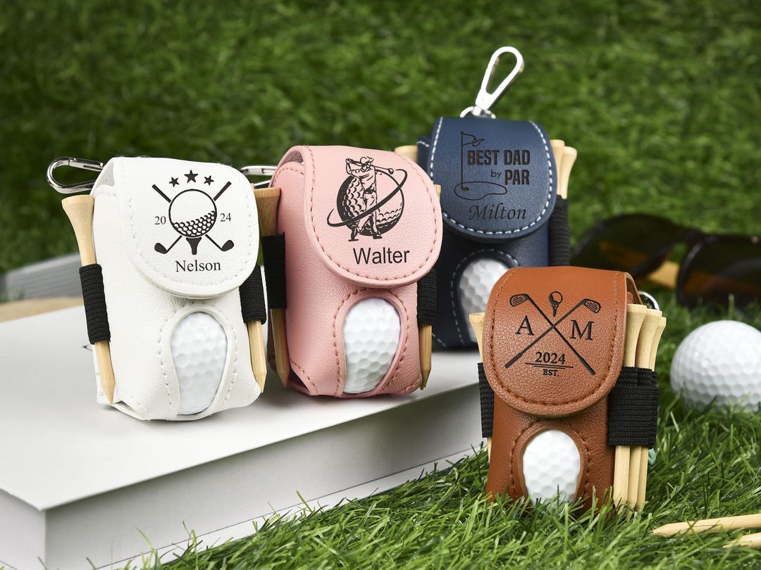 Golf Ball Bags Personalized, Golf Ball and Tees Holder, Golf Gifts for ...