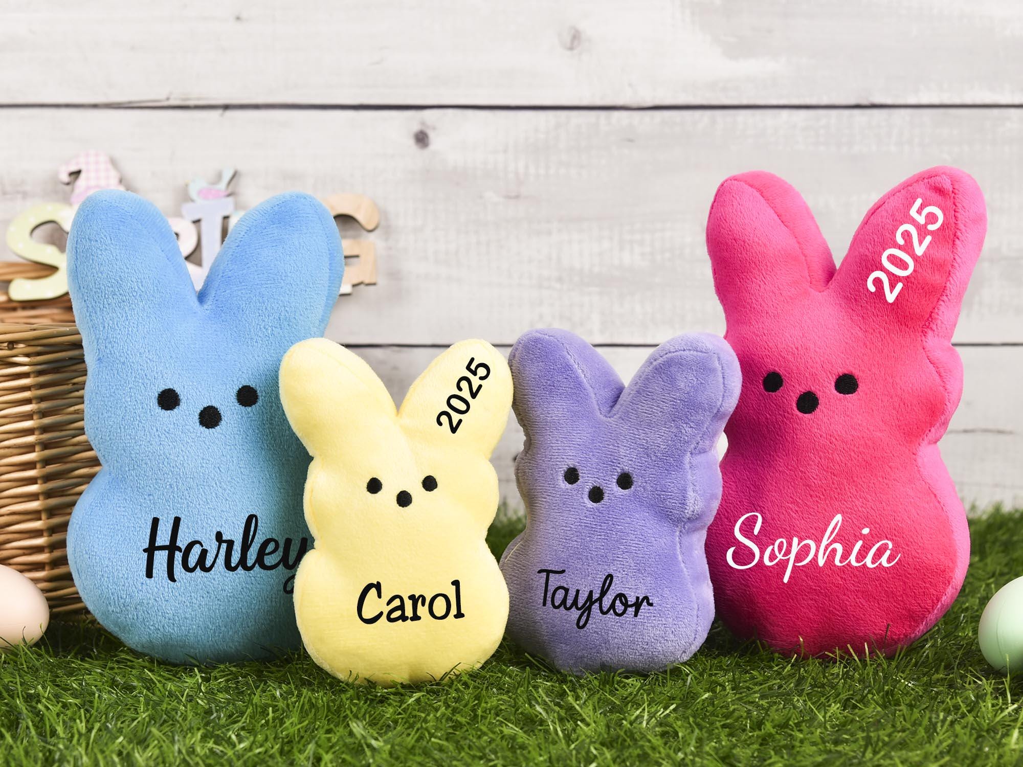 Personalized 2026 Easter Bunny Peeps Plushies, Stuffed Peep Rabbit for ...