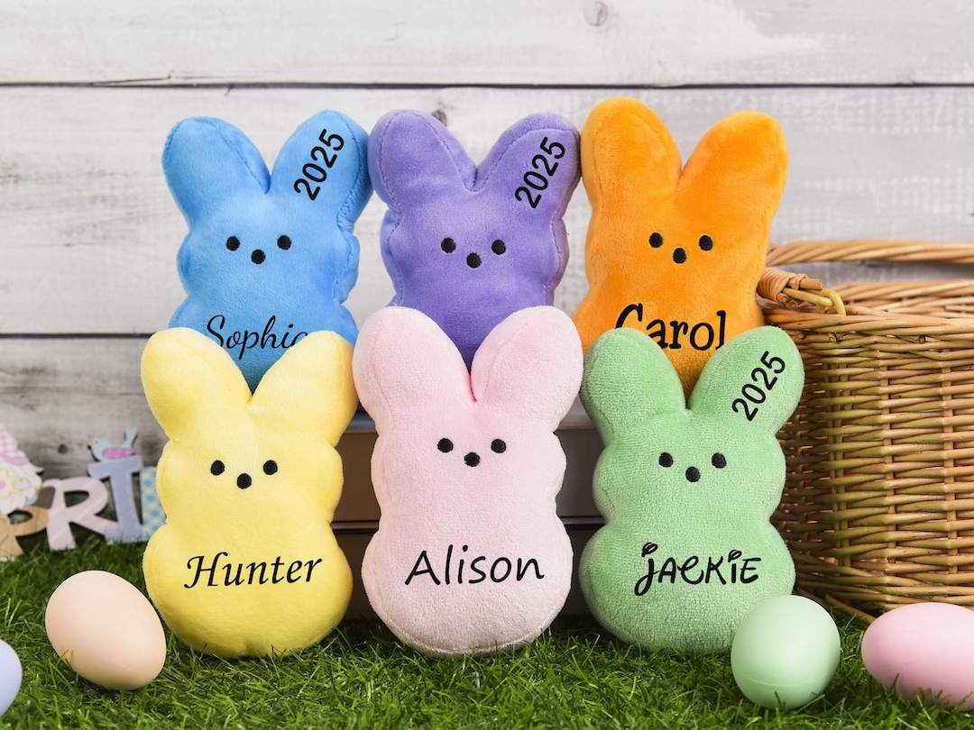 Personalized Plush Peeps With Name,easter Peep Bunny,kids Easter ...