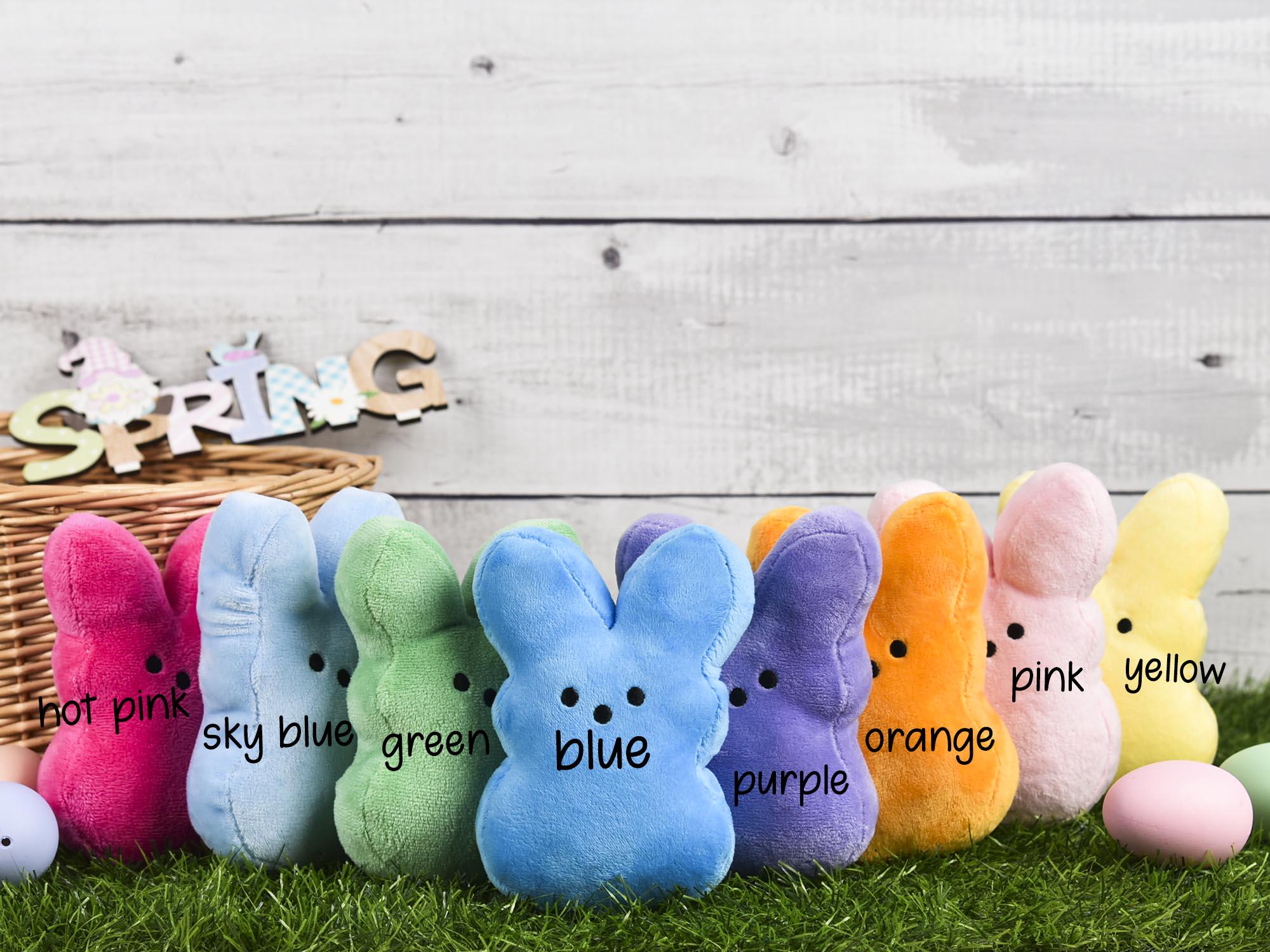Personalized 2026 Easter Bunny Peeps Plushies, Stuffed Peep Rabbit for ...