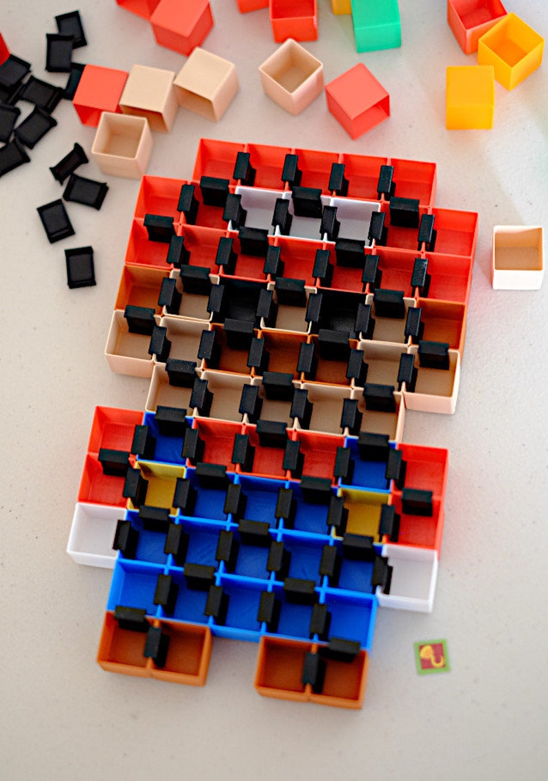 Monkey Blocky Pixel Art Kit Super Mario Edition for Retro Gaming Fans ...