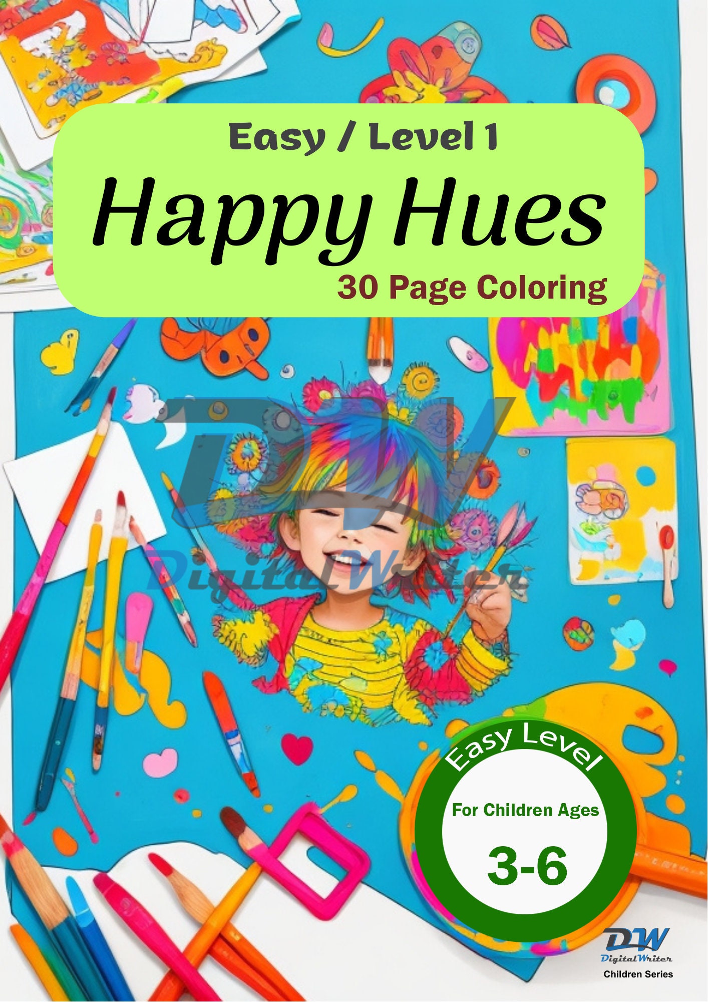 30 Pages Easy Level Coloring Pages for Kids. DW Children - Etsy